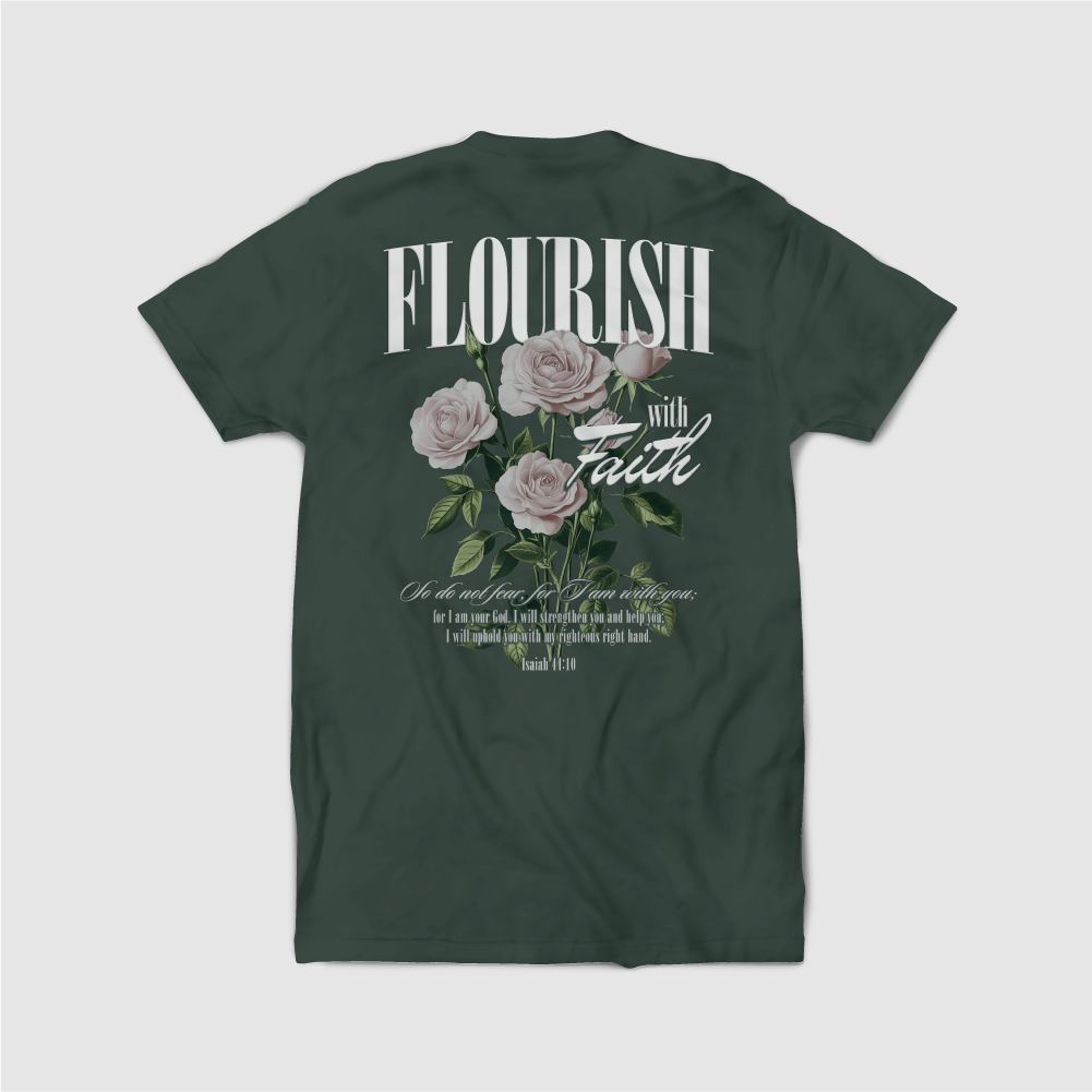 Flourish With Faith Tee – Sunday Cool Swag Store