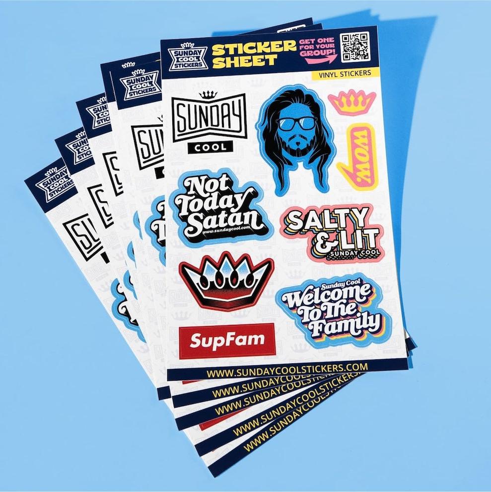 Classics Sticker Sheet – Sunday Cool Swag Store