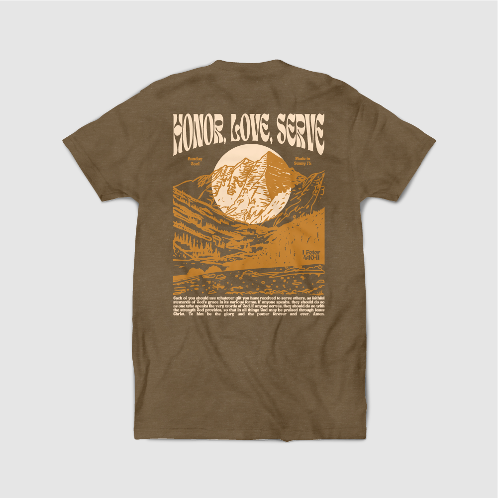 Honor, Love, Serve Tee – Sunday Cool Swag Store